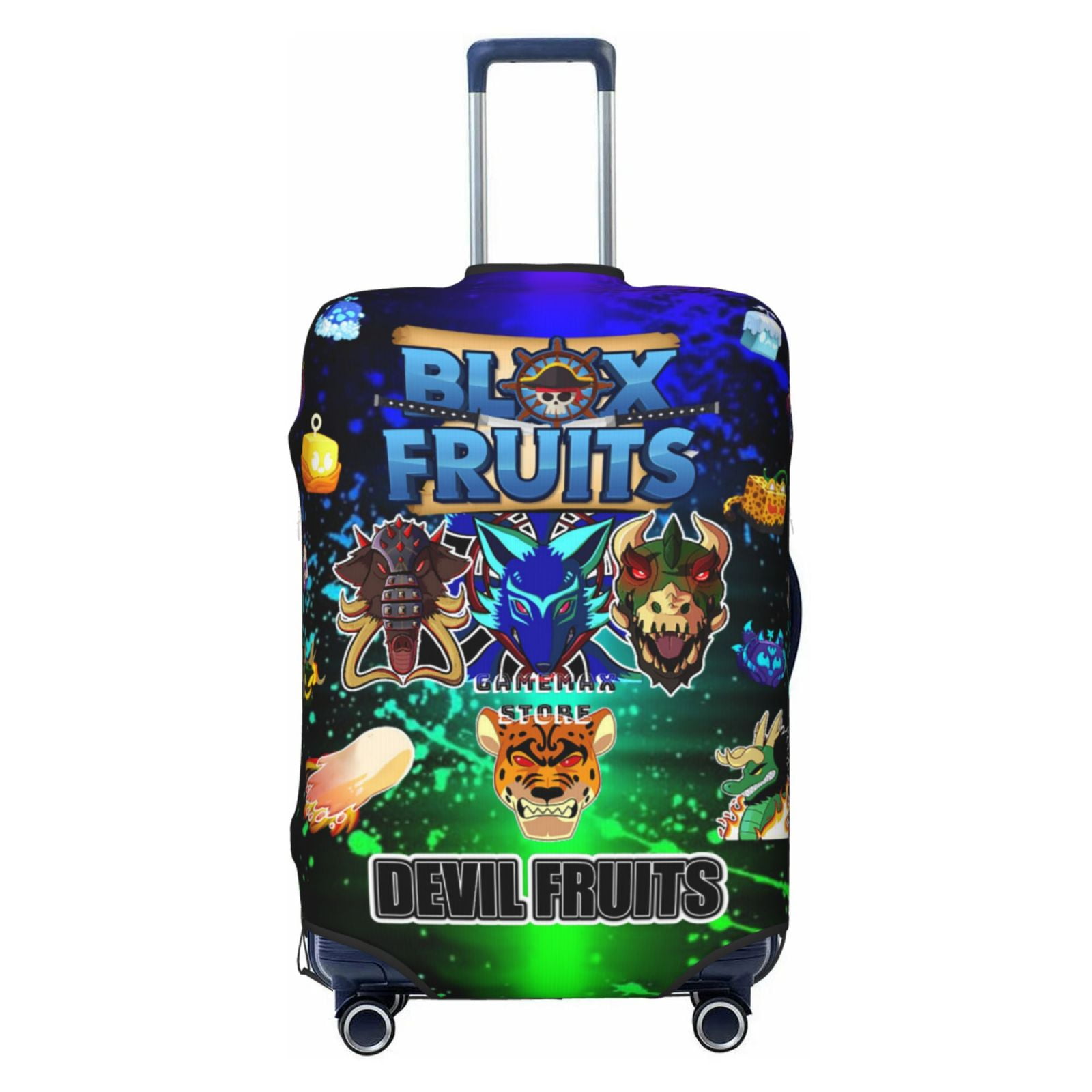 Blox Fruits Devil Travel Luggage Cover Suitcase Cover Washable Baggage ...