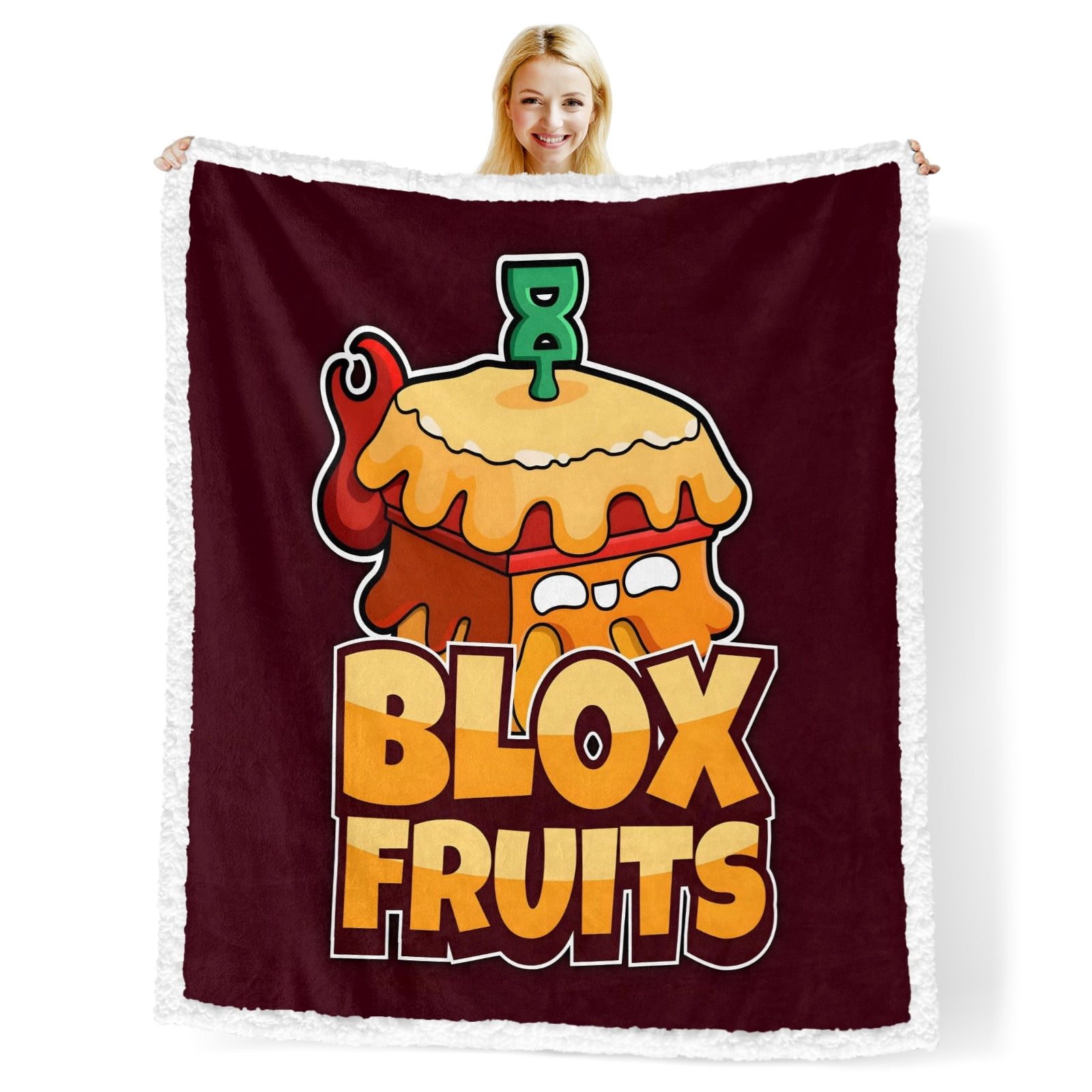 Blox Fruits High Definition Pattern 50 * 60 inch Flange Velvet Blanket ...