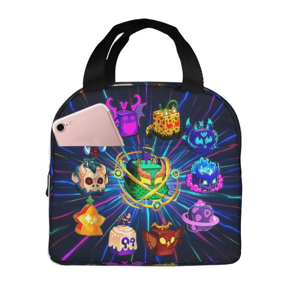 Blox Fruits Lunch Box Insulated Lunch Bag Reusable High Capacity Lunch ...