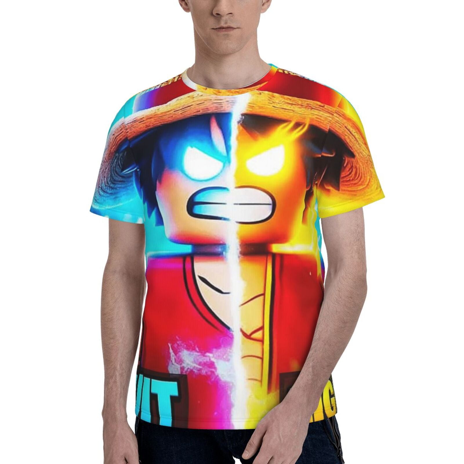 Blox Fruits Mens 3d Graphic Print Shirts Casual Short Sleeve Tee Shirts ...