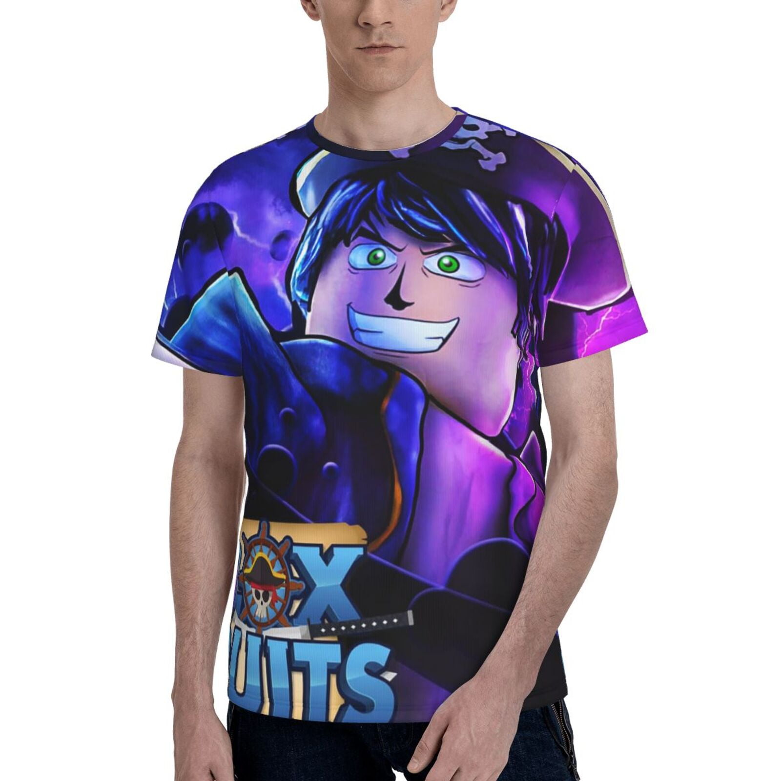 Blox Fruits Mens 3d Graphic Print Shirts Casual Short Sleeve Tee Shirts - Walmart.com