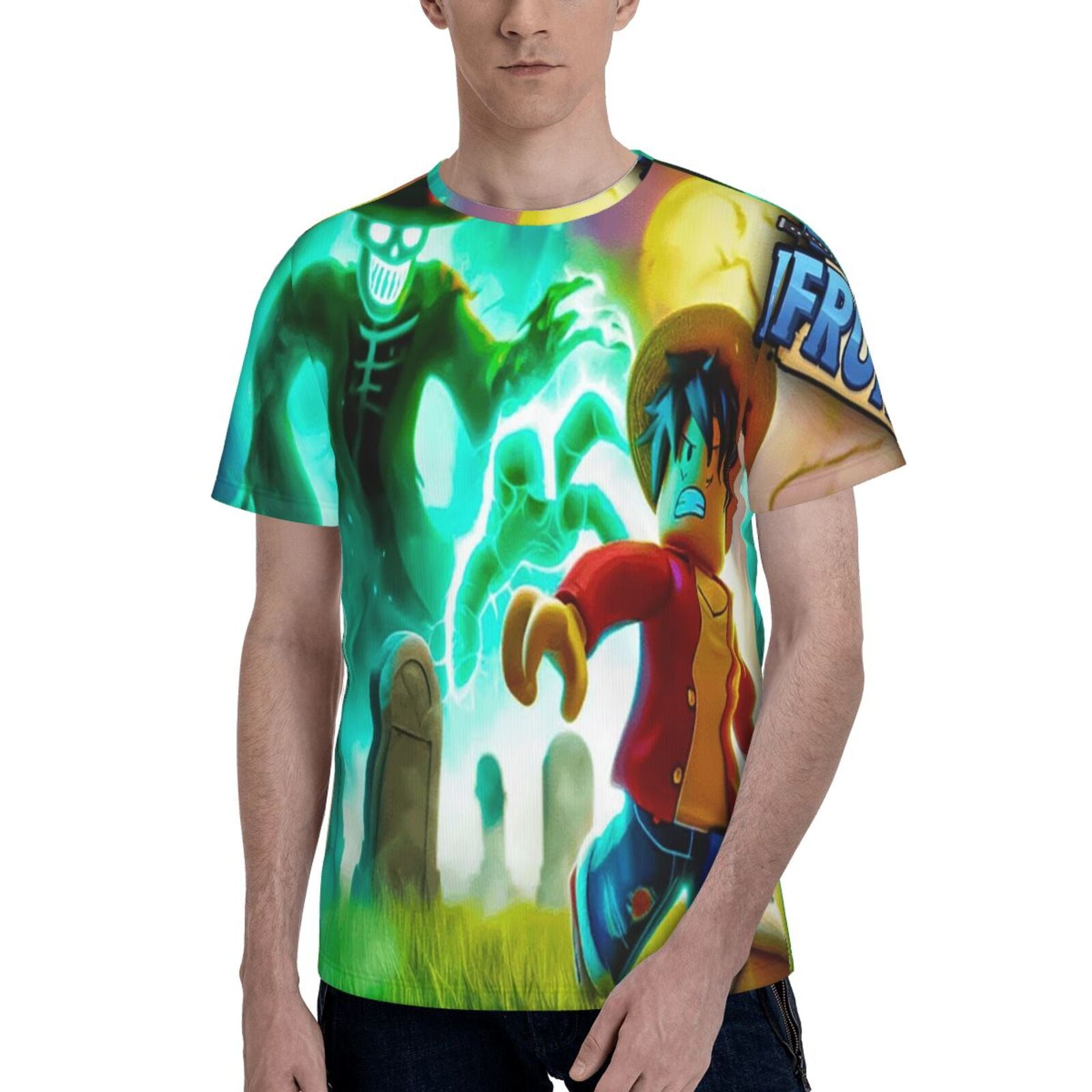 Blox Fruits Mens 3d Graphic Print Shirts Casual Short Sleeve Tee Shirts - Walmart.com