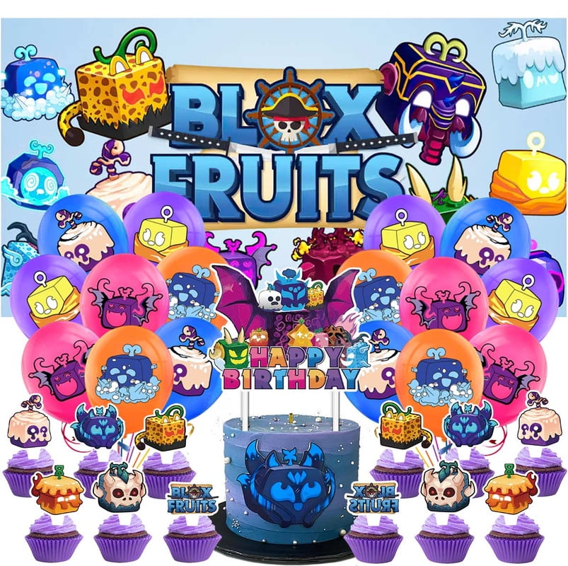 Blox Fruits Party Supplies Decor Birthday Banner Decorations Kit Latex ...