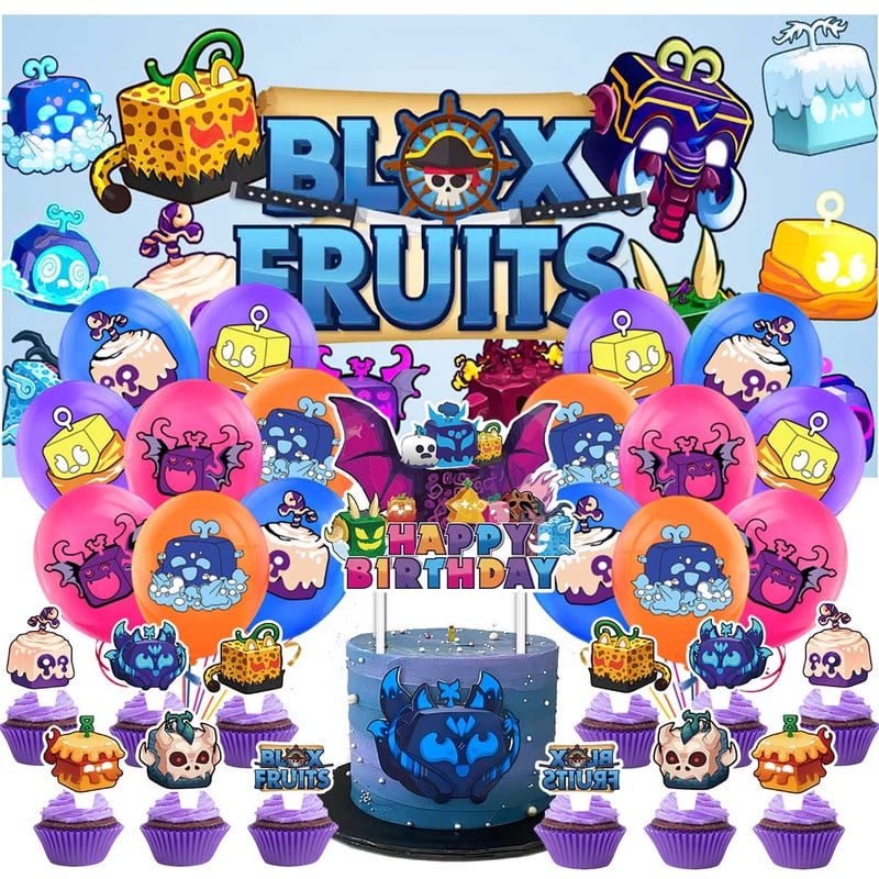 Blox Fruits Party Supplies Decor Birthday Banner Decorations Kit Latex ...