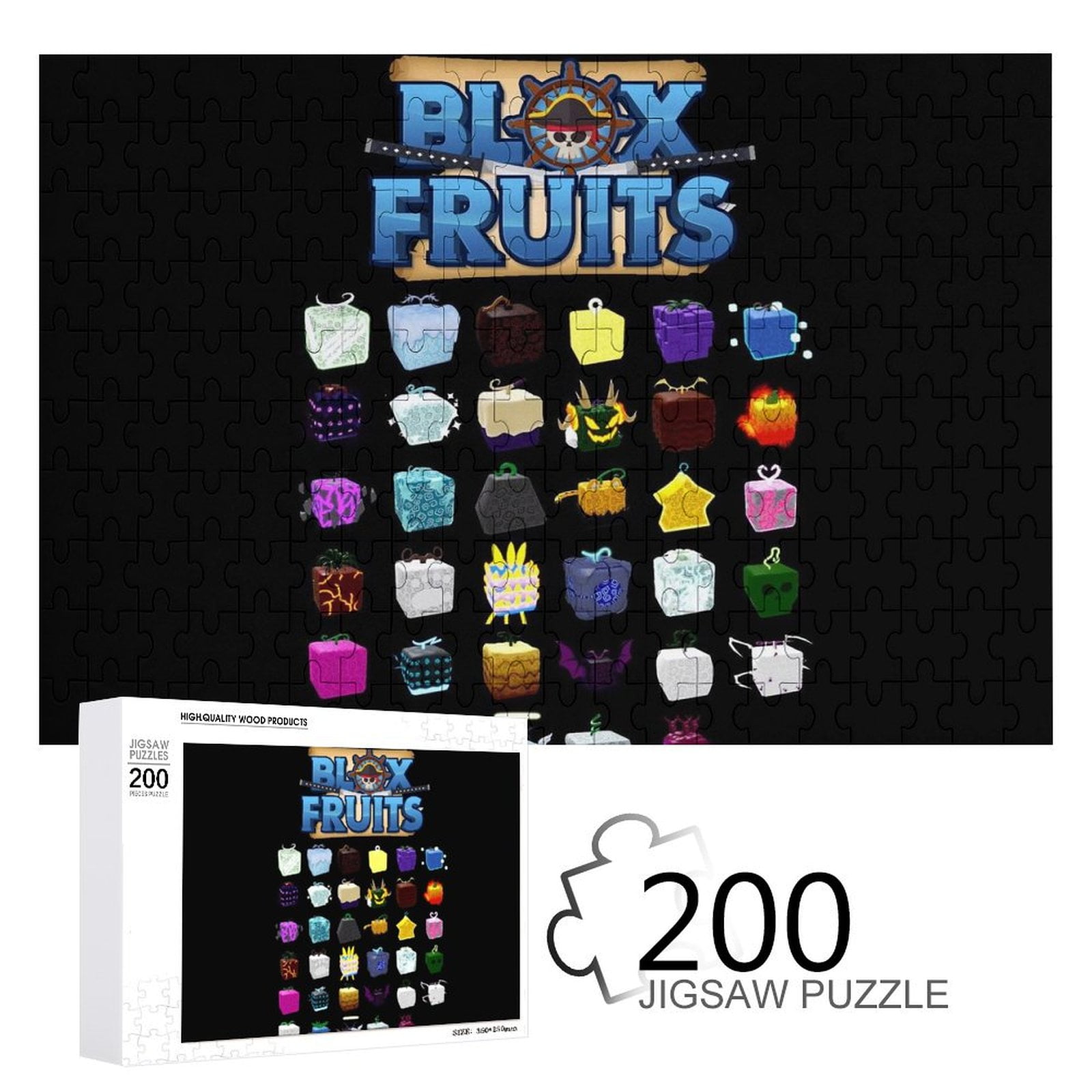 Blox Fruits Puzzle For Adults & Kids - 200 PCS Jigsaw Puzzle - Walmart.com
