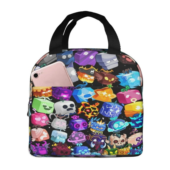 Blox Fruits Reusable Lunch Bag Cooler Tote Bag Adjustable Shoulder ...