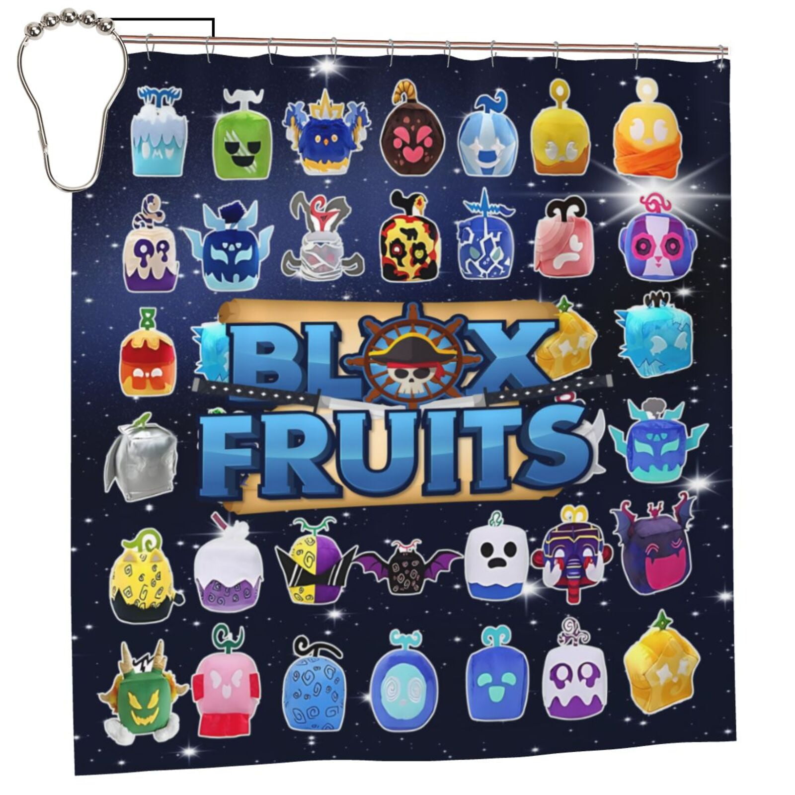 Blox Fruits Shower Curtain Waterproof Cartoon Anime Shower Curtains for ...