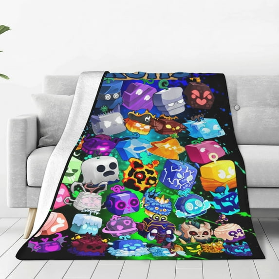 Blox Fruits Soft Micro Fleece Blanket Throw Lightweight Flannel ...