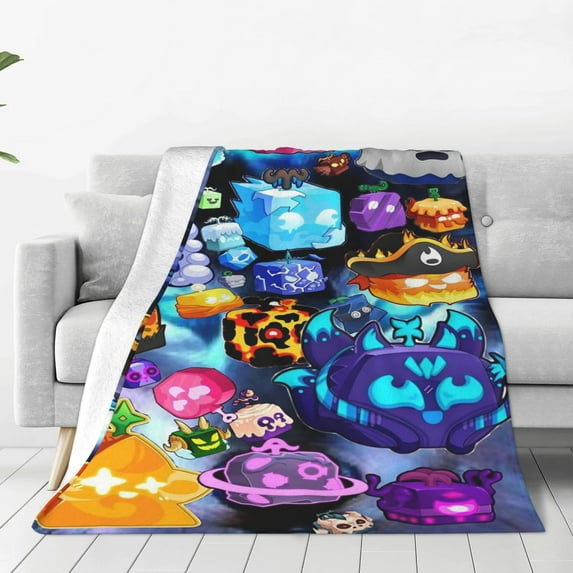Blox Fruits Soft Micro Fleece Blanket Throw Lightweight Flannel ...