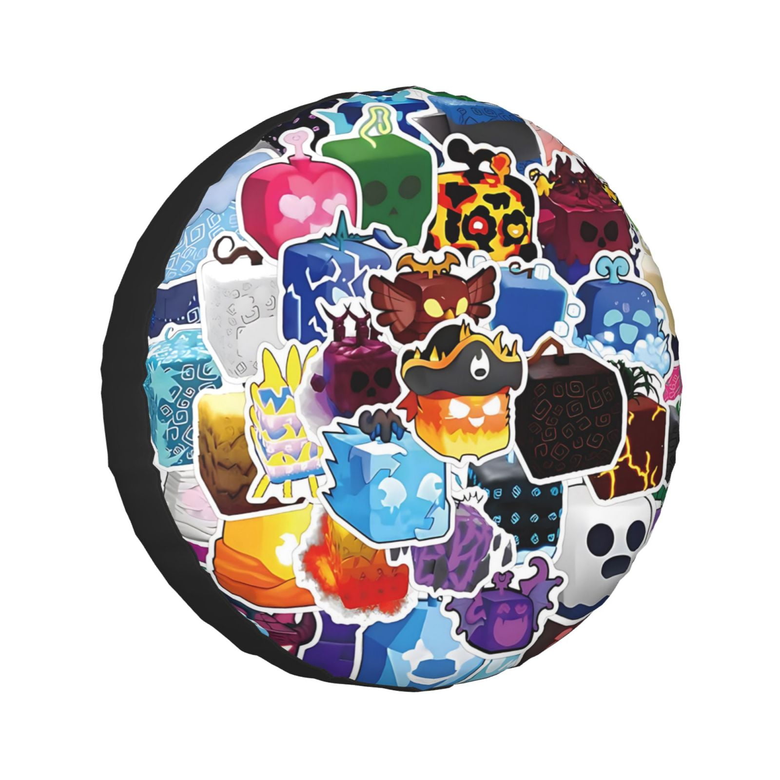 Blox Fruits Spare Tire Cover Dust-Proof Wheel Tire Cover Fit Trailer RV ...