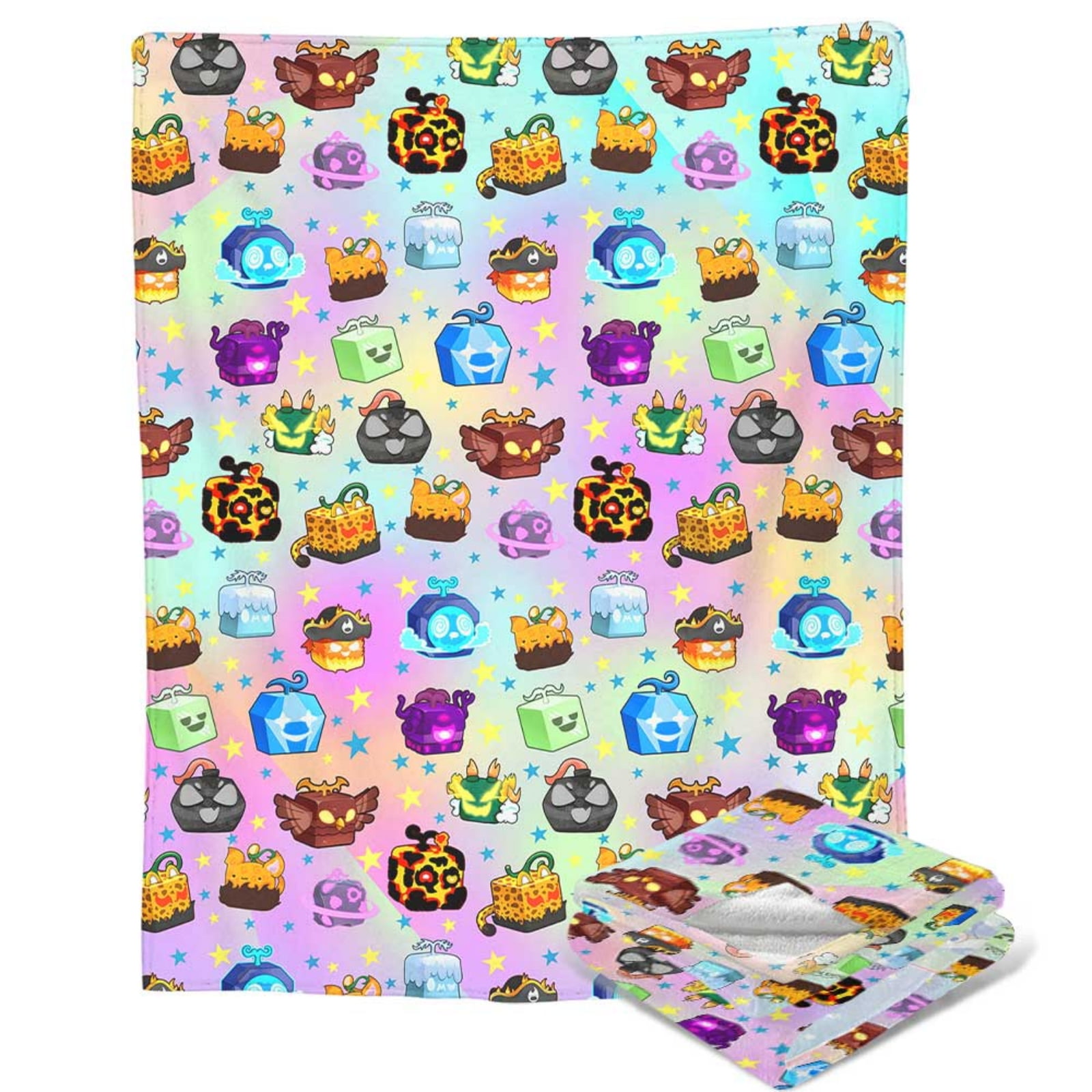 Blox Fruits Throw Blanket Games Plush Blankets Anime Cozy Throws ...