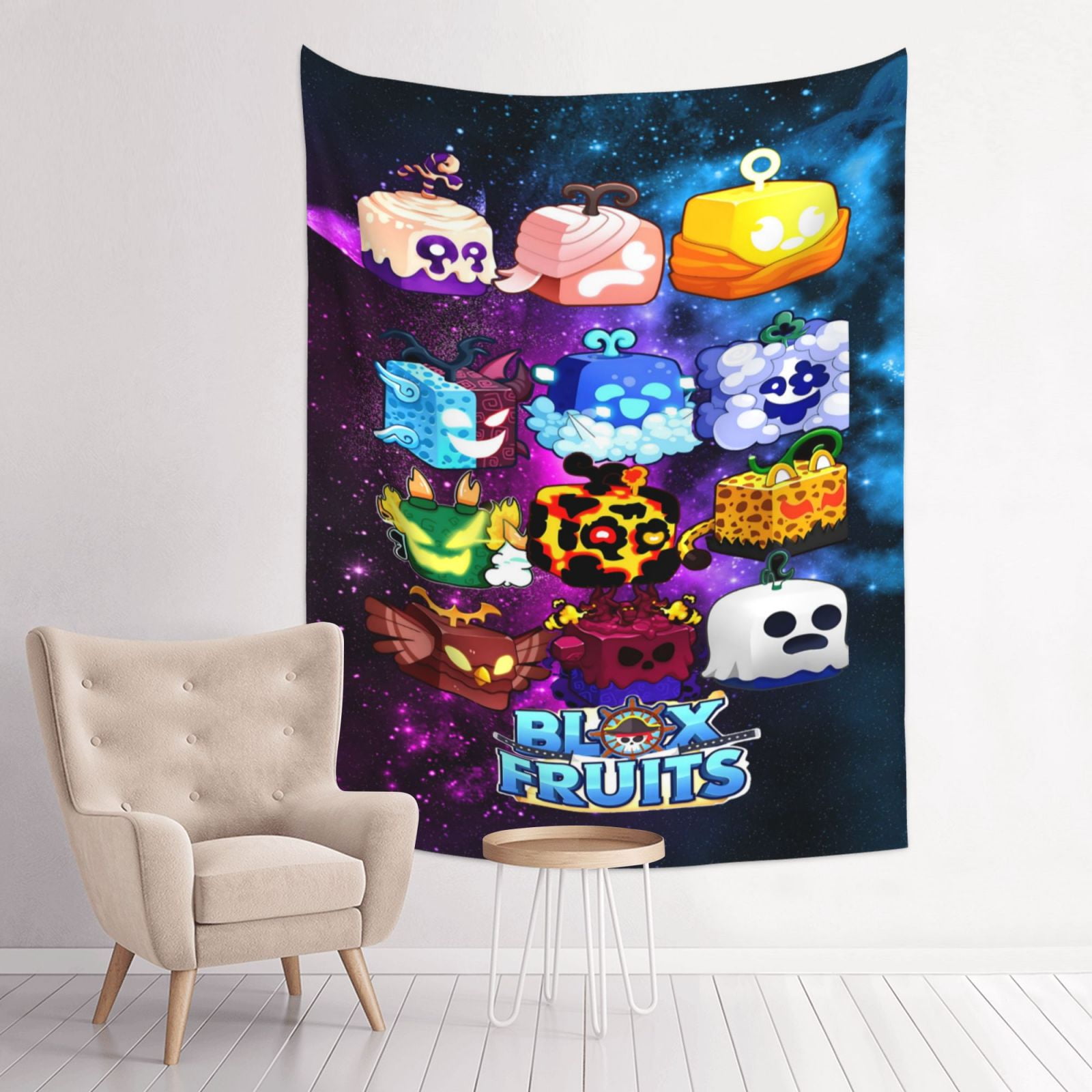 Blox Fruits Wall Tapestry Cartoon Poster for Bedroom Aesthetics Funny ...