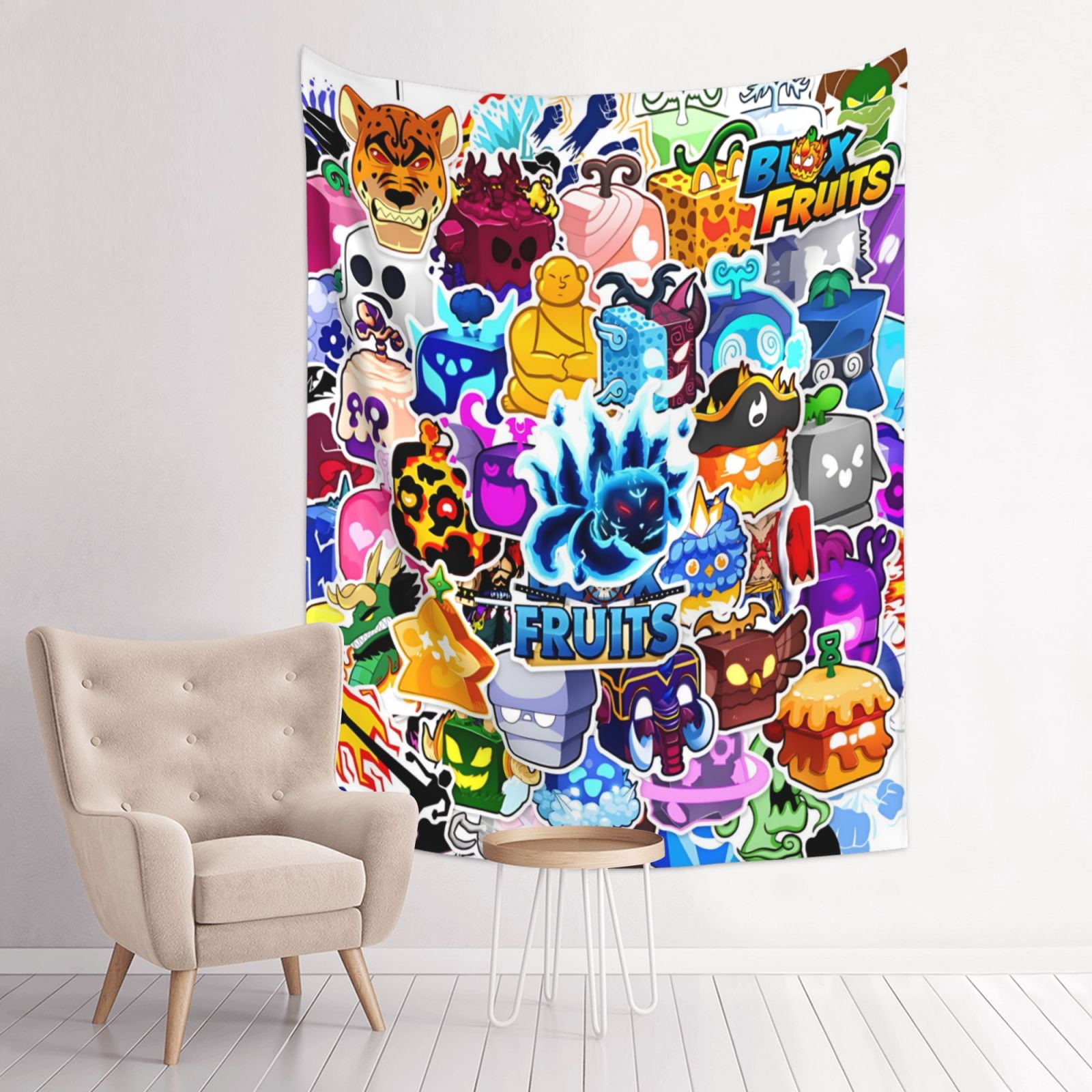 Blox Fruits Wall Tapestry Cartoon Poster for Bedroom Aesthetics Funny ...
