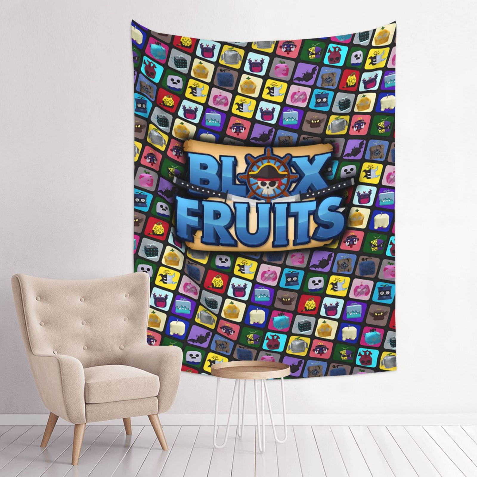Blox Fruits Wall Tapestry Cartoon Poster for Bedroom Aesthetics Funny ...