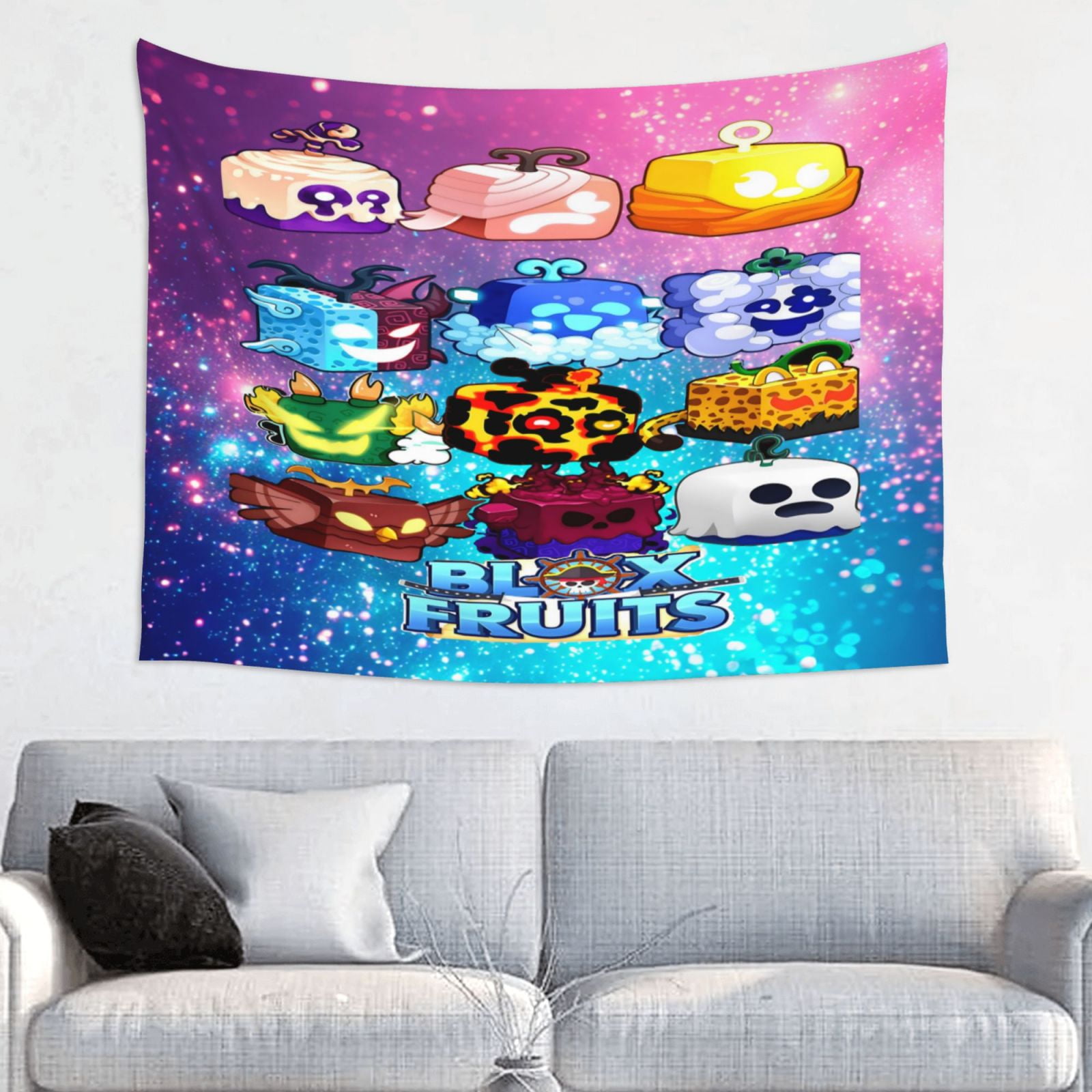 Blox Fruits Wall Tapestry Cartoon Poster for Bedroom Aesthetics Funny ...