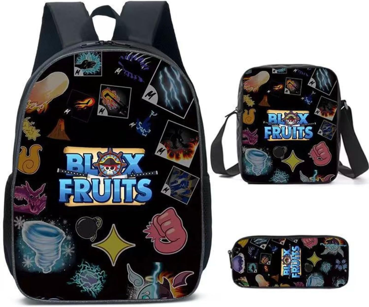 Bloxs Fruits Backpack 17 Inch Anime Backpack Set with Lunch Bag ...