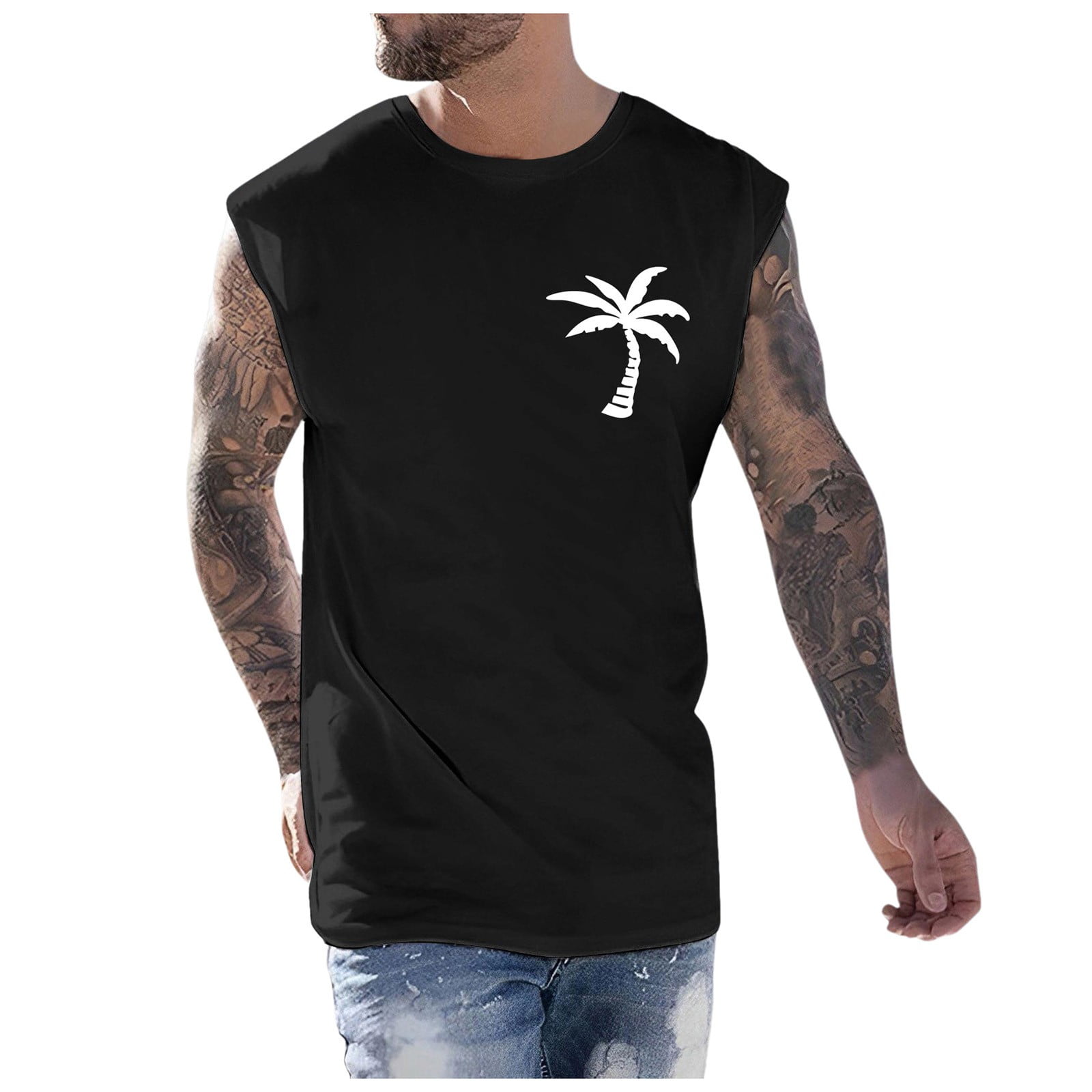 Blphud Basic Tank Tops Tank Tops Men Shirts for Tall Men Mens Summer ...