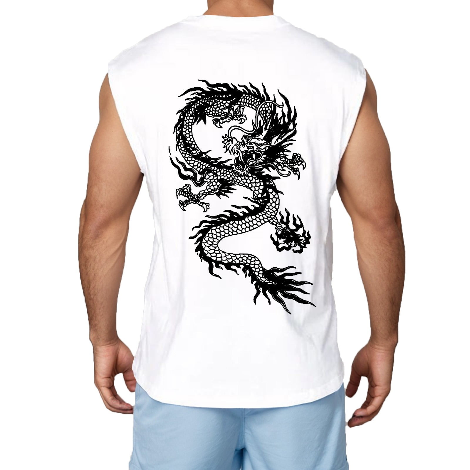 Blphud Business Tank Tops Mens Sleeveless Shirts Mens Summer Digital 3D ...