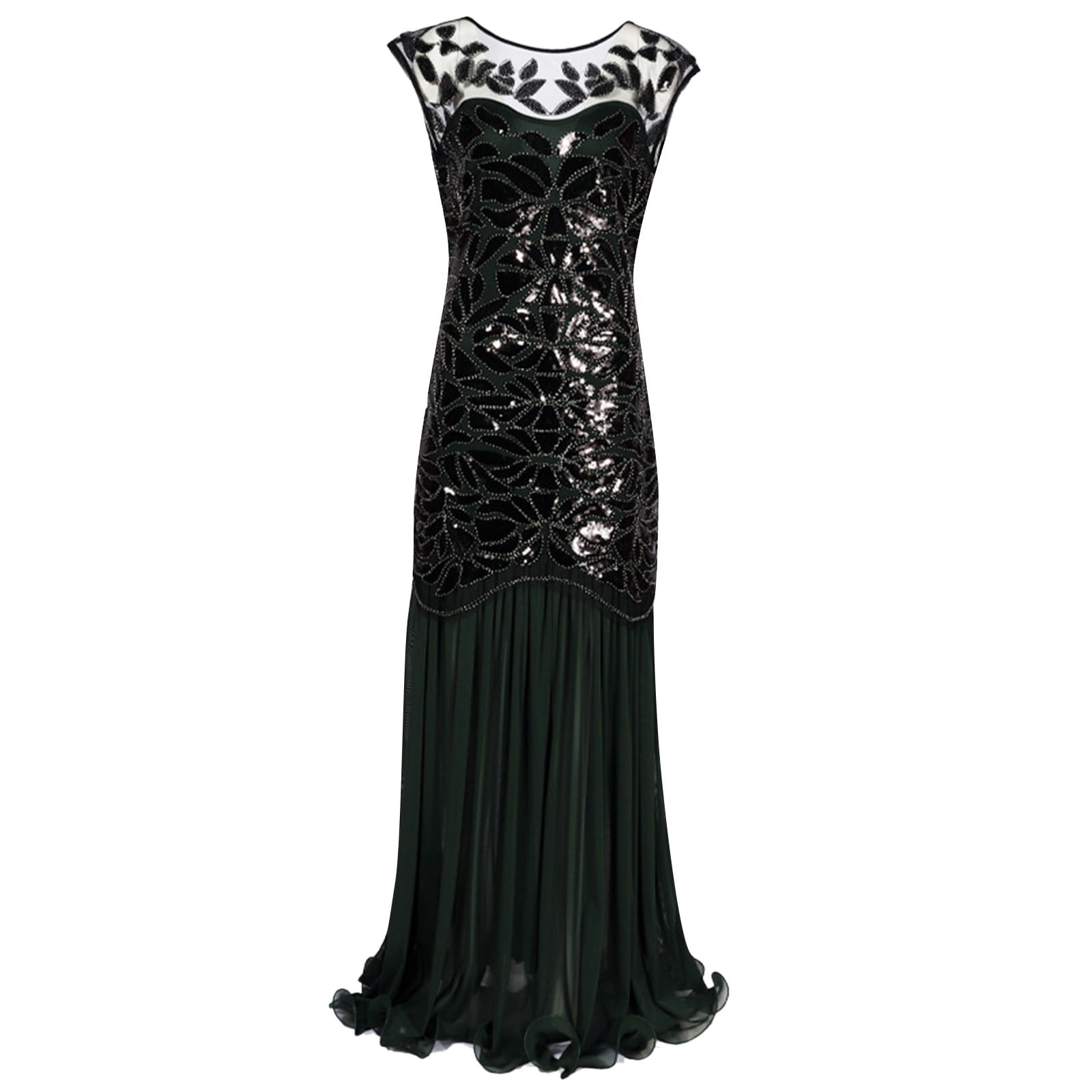 Blphud Dresses On Sale Clearance Dress Border Dress Retro Dress Beaded Mesh Sequin Evening Dress