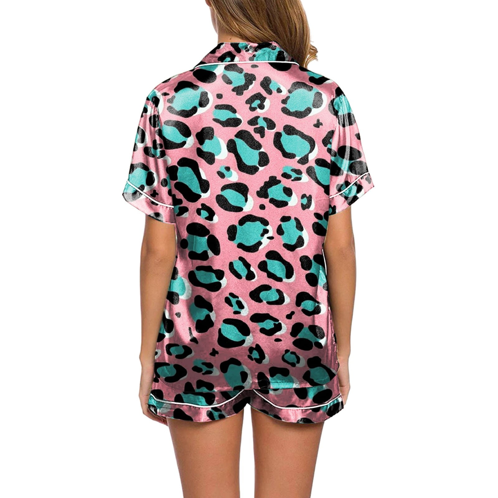 Blphud Lady Sleep Set Pajama Mania Pajama Love Pattern Printed Short ...