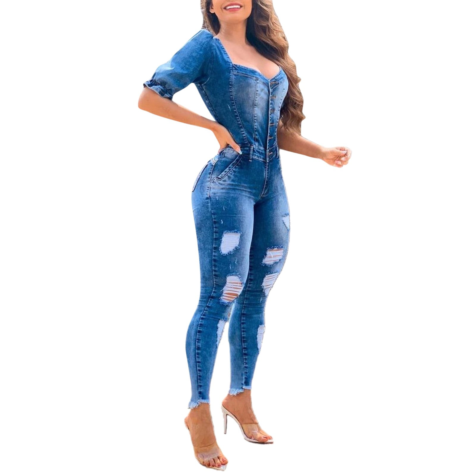 Blphud Romper Women's Bodysuits Women's New Ruffle Puff Sleeves ...