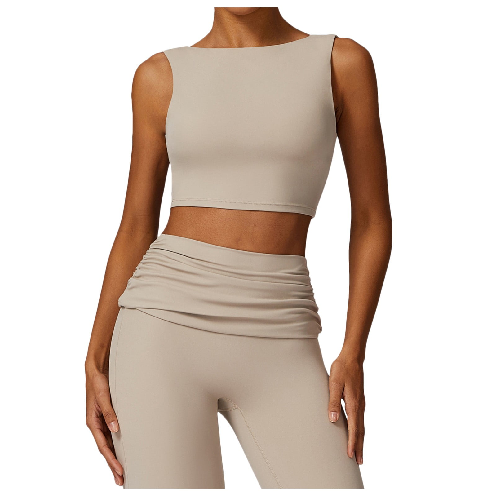 Blphud Trendy Top Slim Top Women's Sexy Open Back Sleeveless Crop Tank ...