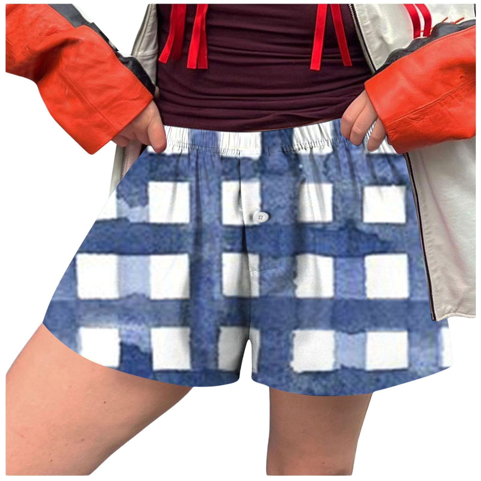 Blphud Woman Shorts Shorts for Women Women Shorts Soft Elastic Low ...