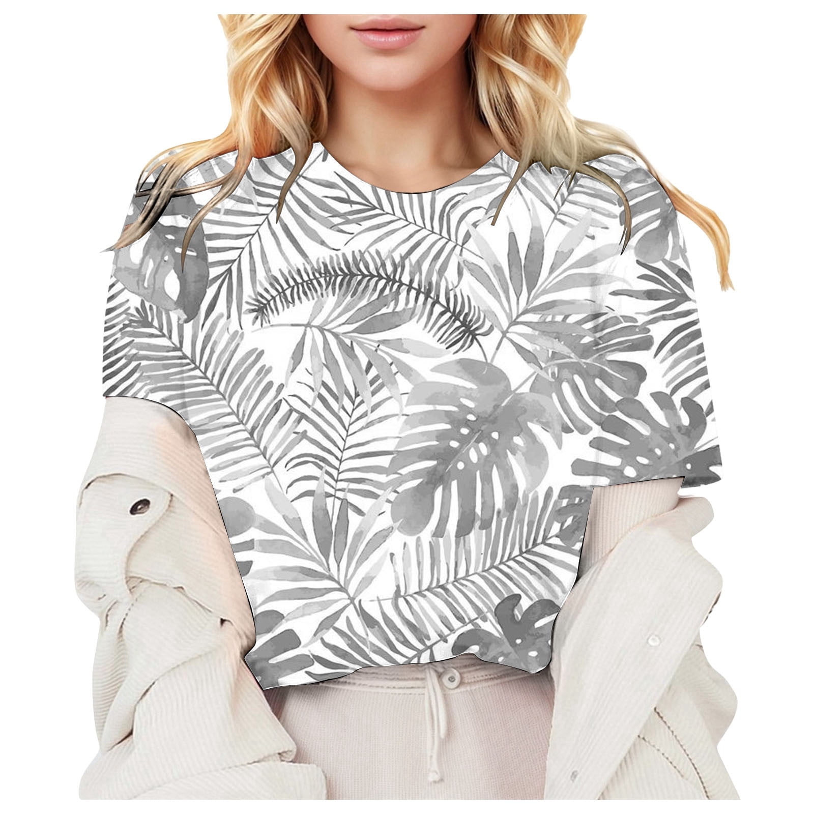 Blphud Women Basic Tops Womens Summer Tops Short Sleeve Shirt Shirts ...