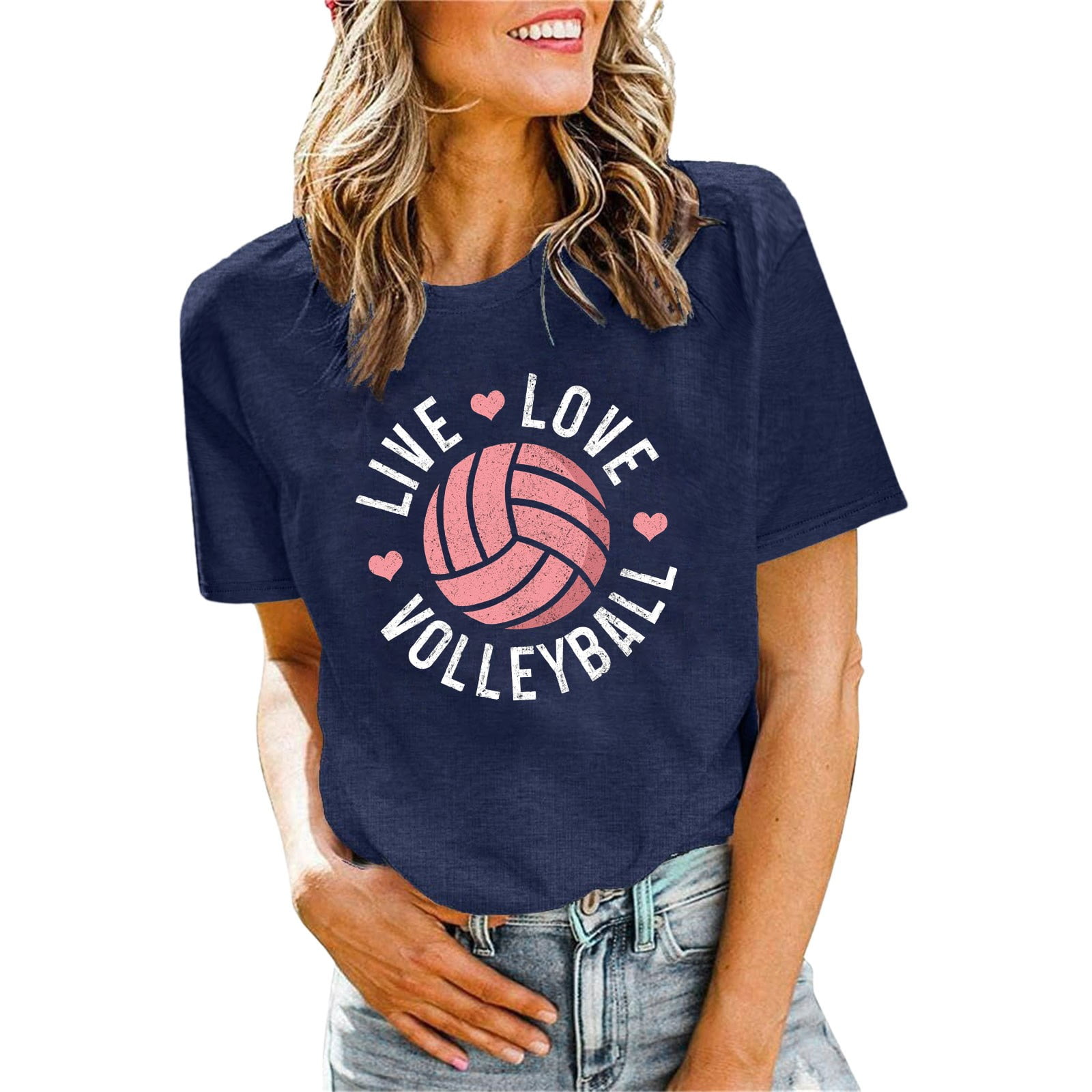 Blphud Women Tees T Shirts Women T Shirts Women Volleyball Shirts Volleyball Team Tee Tops ...
