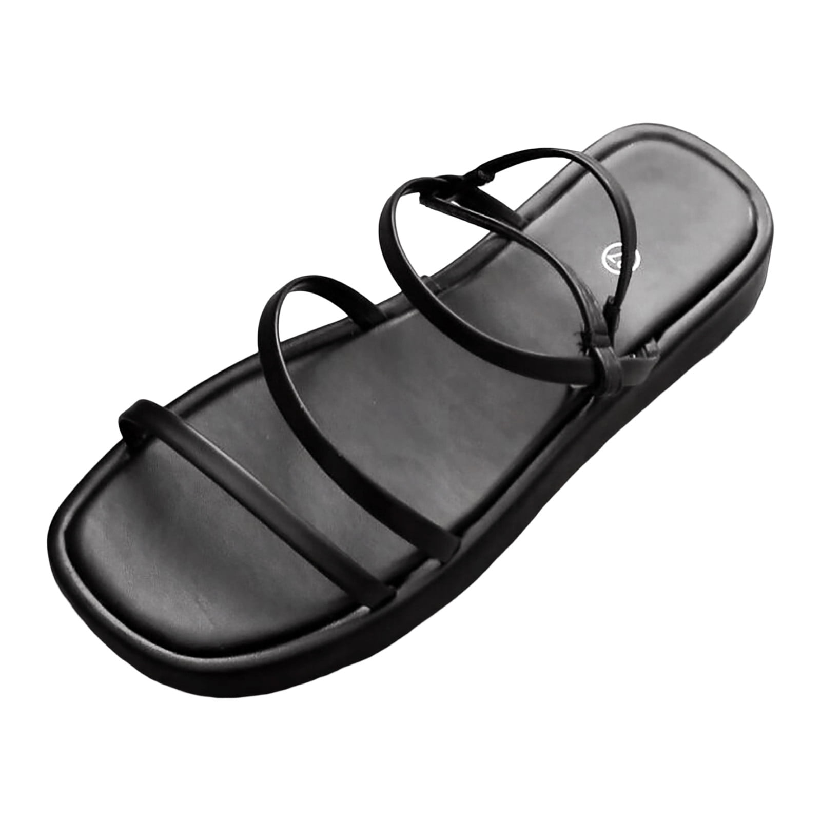 Blphud Womens Spring Shoes Two Strap Sandals Women Summer Solid Buckle ...