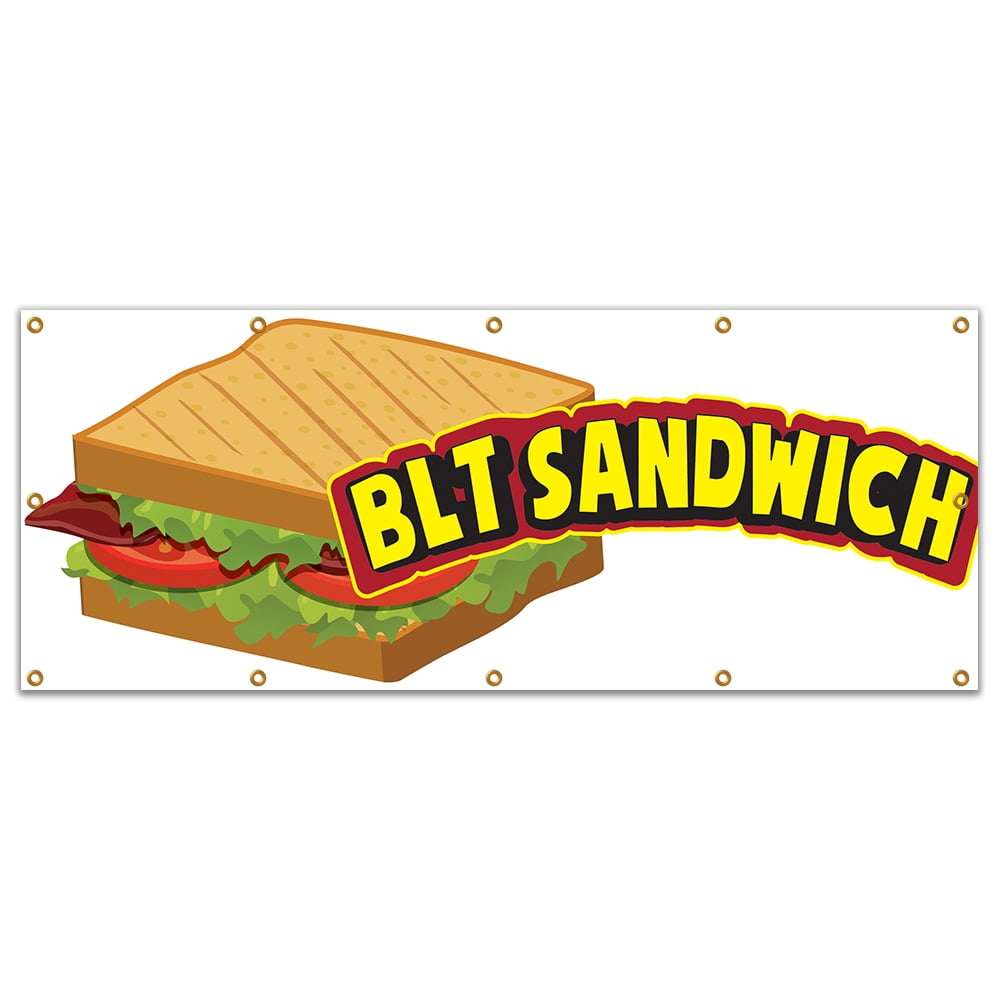 Blt Sandwich Banner 48" X 120" Heavy Duty 13 Oz Vinyl Banners with ...