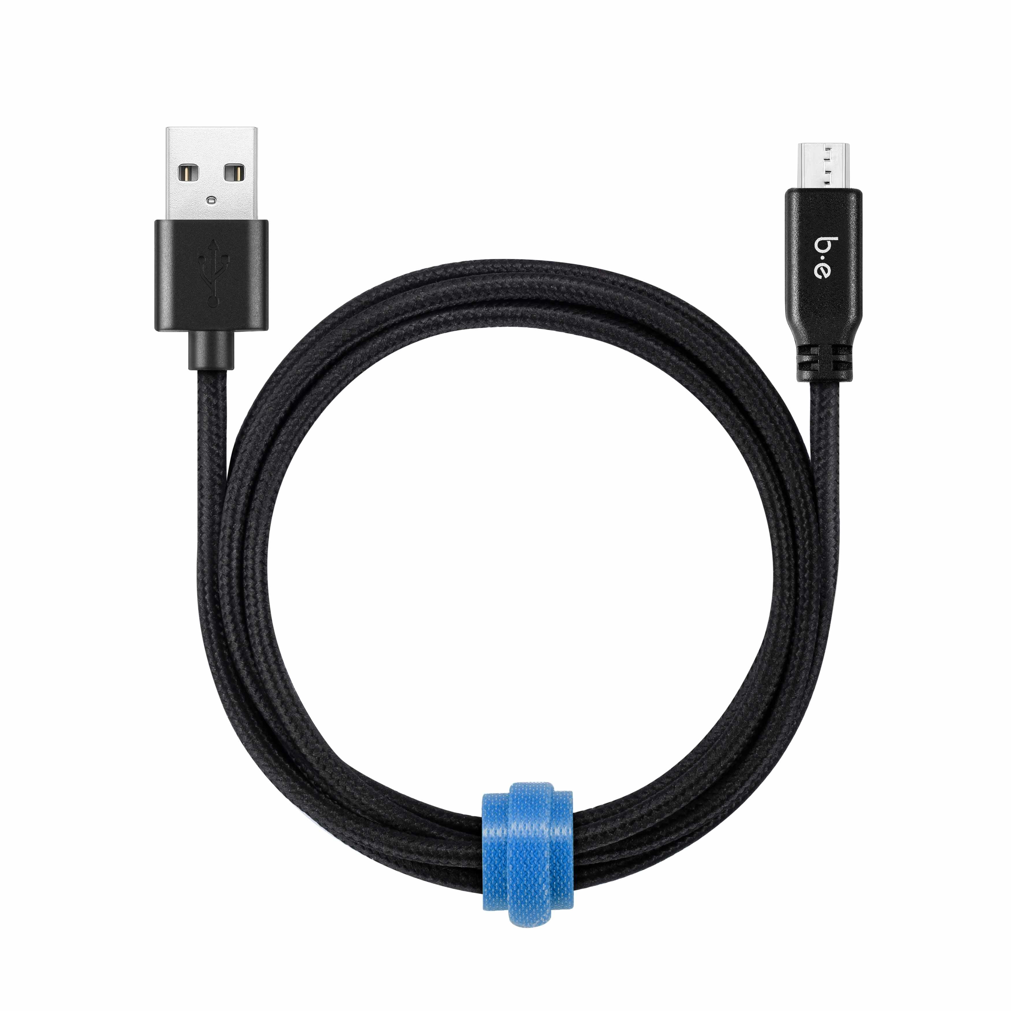 Blu Element Braided Charge/Sync Micro USB to USB-A Cable 4ft Black ...