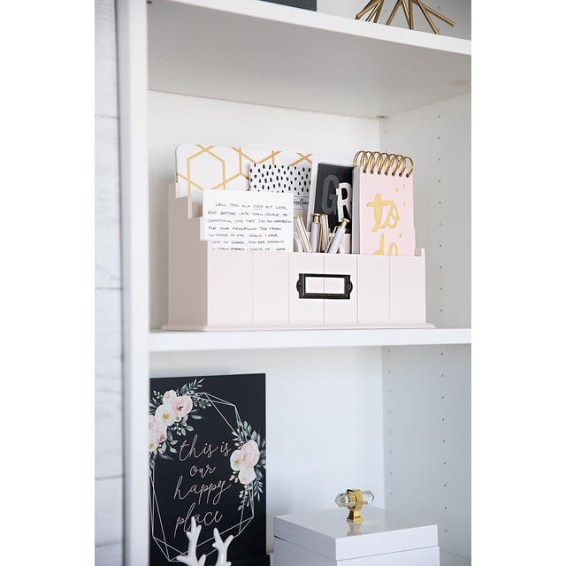 Blu Monaco Light Pink Wooden Mail Organizer - 3 Tier - Walmart Business ...