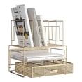 Blu Monaco Monte Desk Organizer with File Sorters and Drawer - Gold ...