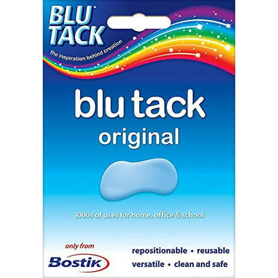 Bostik Blu Tack Original Blue Putty Hardware Adhesive Reusable 4 Pack ...