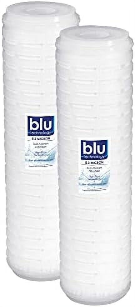 Blu Tech 10 Inch High Flow RV Water Filter 2 Pack, 0.2 Micron, 2.5” x ...