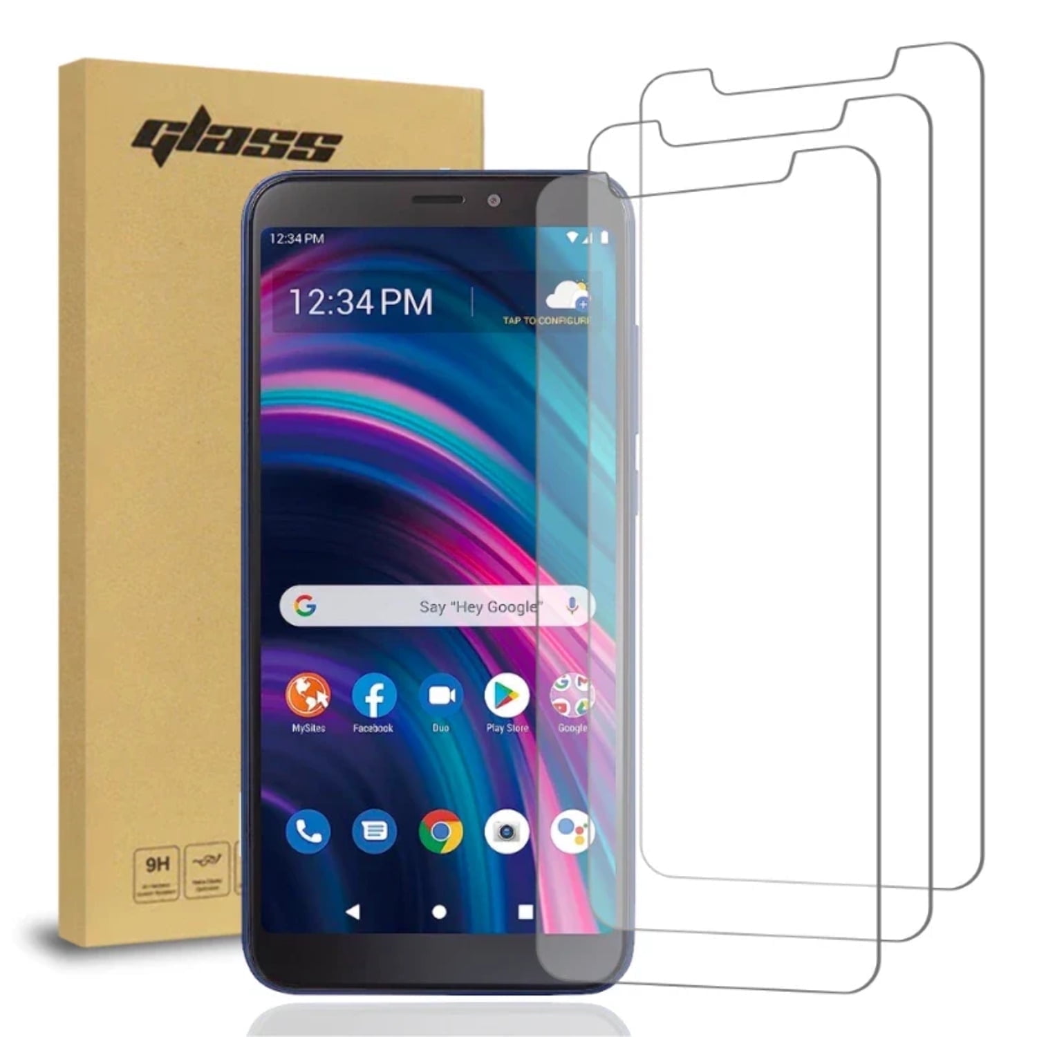 Blu View 3 (9 Per Pack) 2.5D Glass Screen Protector - Walmart Business ...