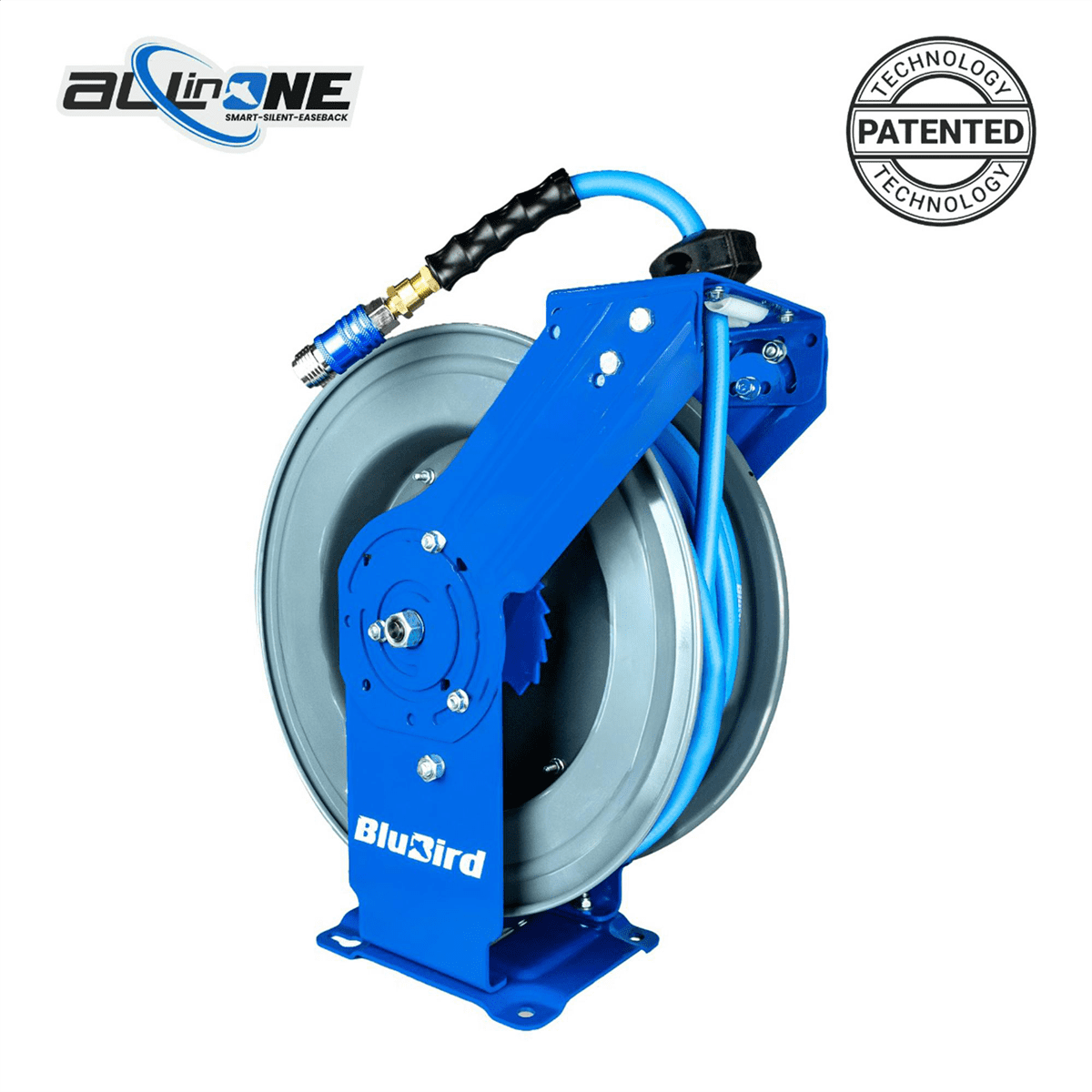 BluBird Rubber Air Hose Reel Dual Arm Assembly All - In - One 1/2" x ...