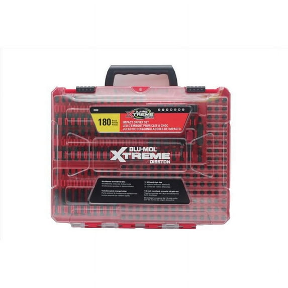 BluMol Xtreme Assorted Impact Driver Bit Set 180 pc - Walmart.com