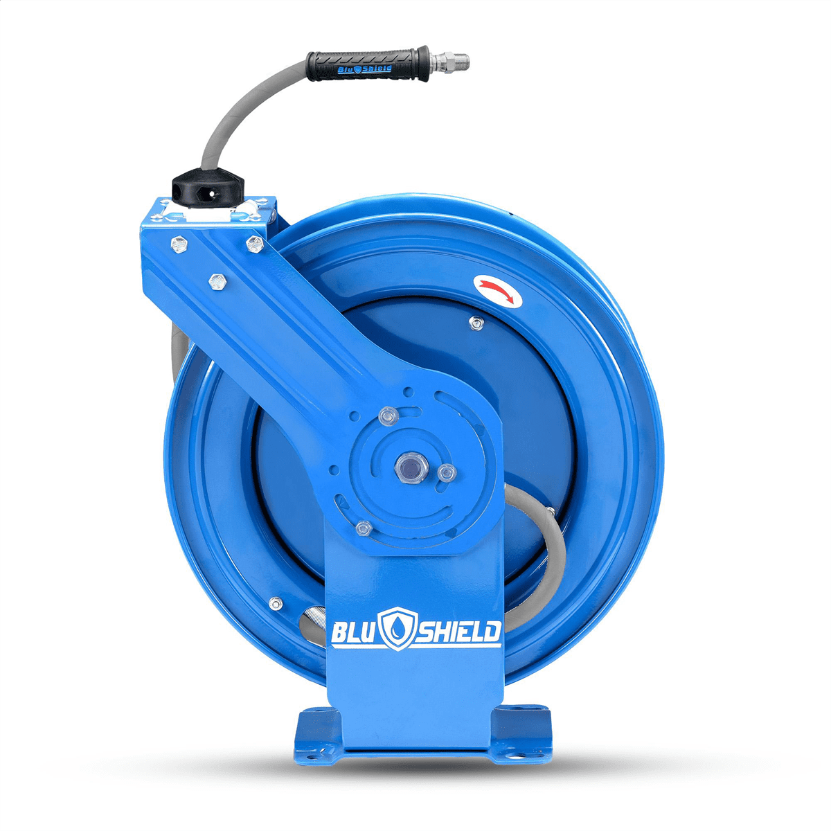 BluBird BluShield All-in-One Rubber Air Hose Reel 3/8" X 50(Dual Arm ...