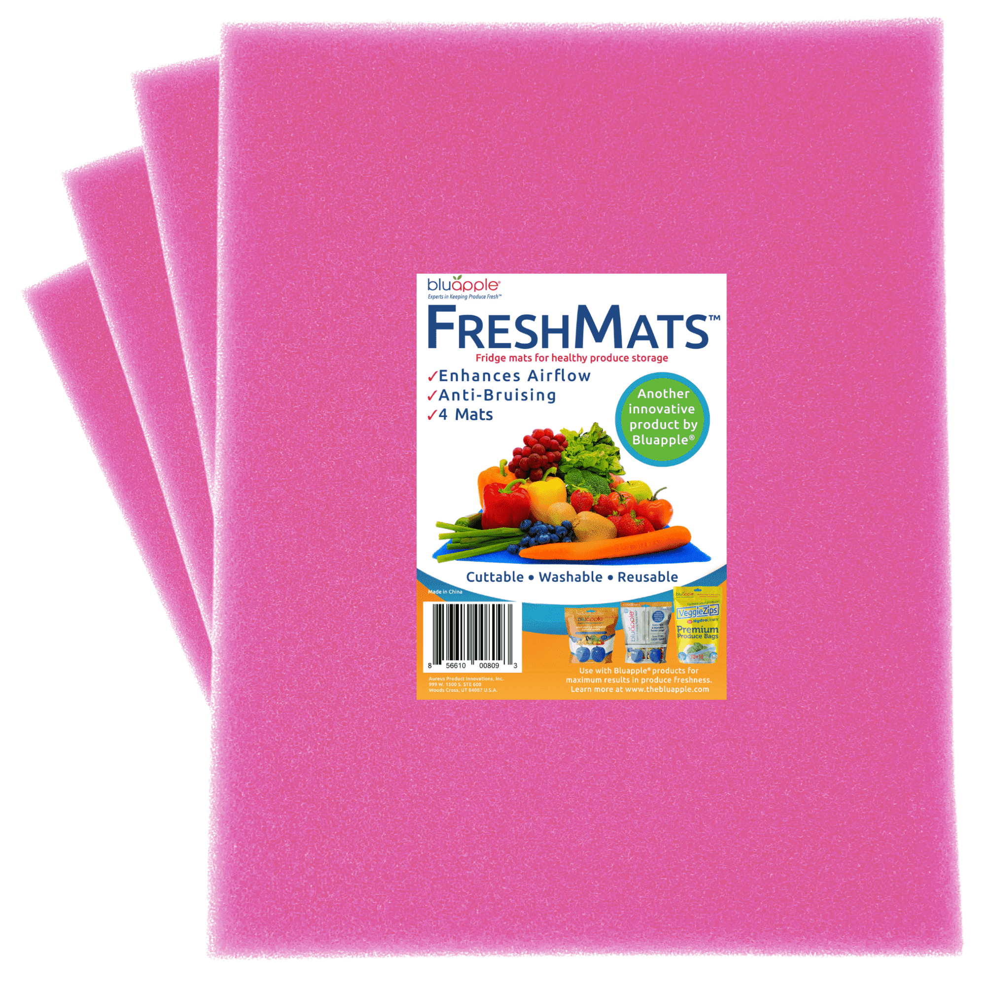 Bluapple FreshMats, Refrigerator Bin Liner, Fridge Drawer Mats, Crisper ...