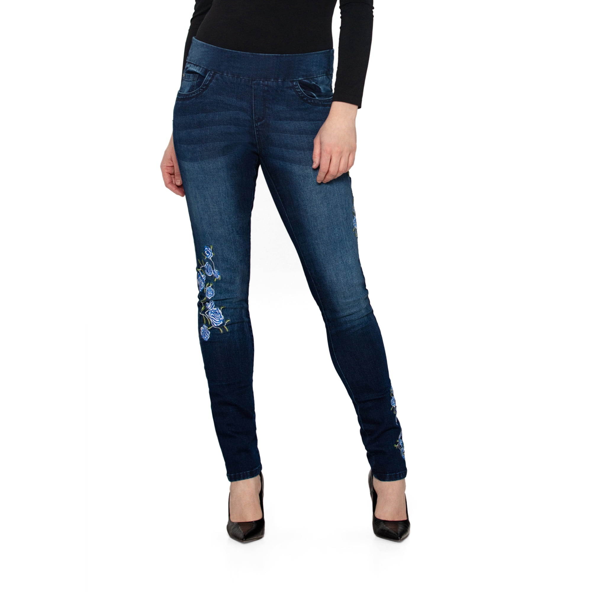 Bluberry Women's Slim Leg Cillian Indigo Denim Size 14 - Walmart.com