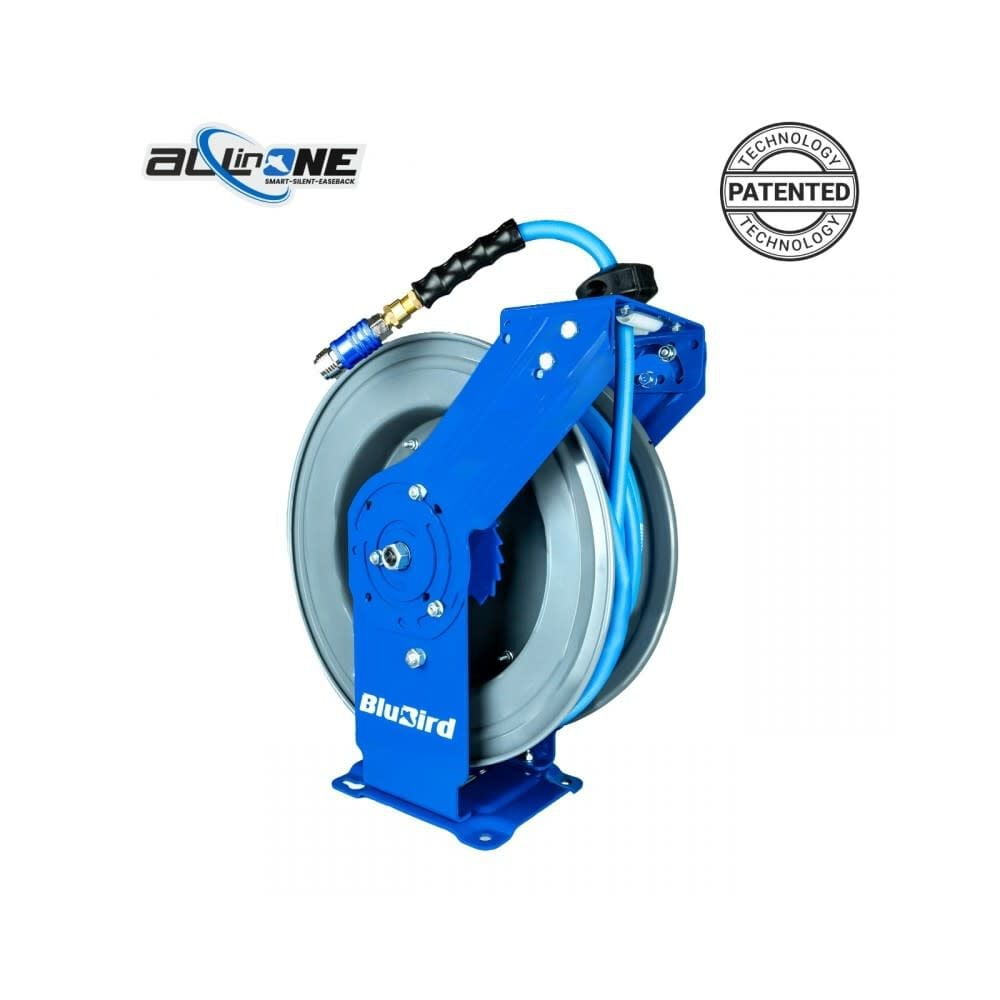 Blubird 1/2 Inch X 50 Ft. Steel All-In-One Dual Arm Air Hose Reel ...