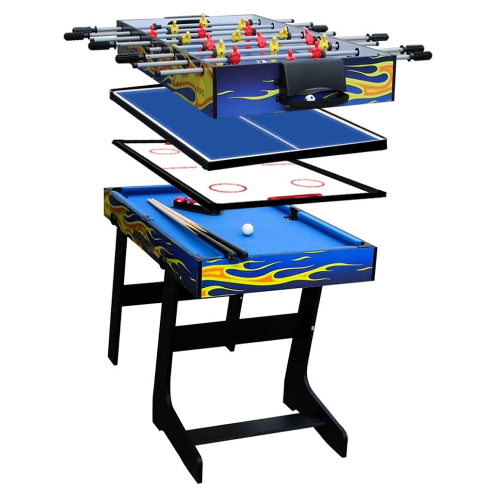 Blublu Park 4-in-1 Game Table, Foosball, Pool, Table Tennis, Hockey ...