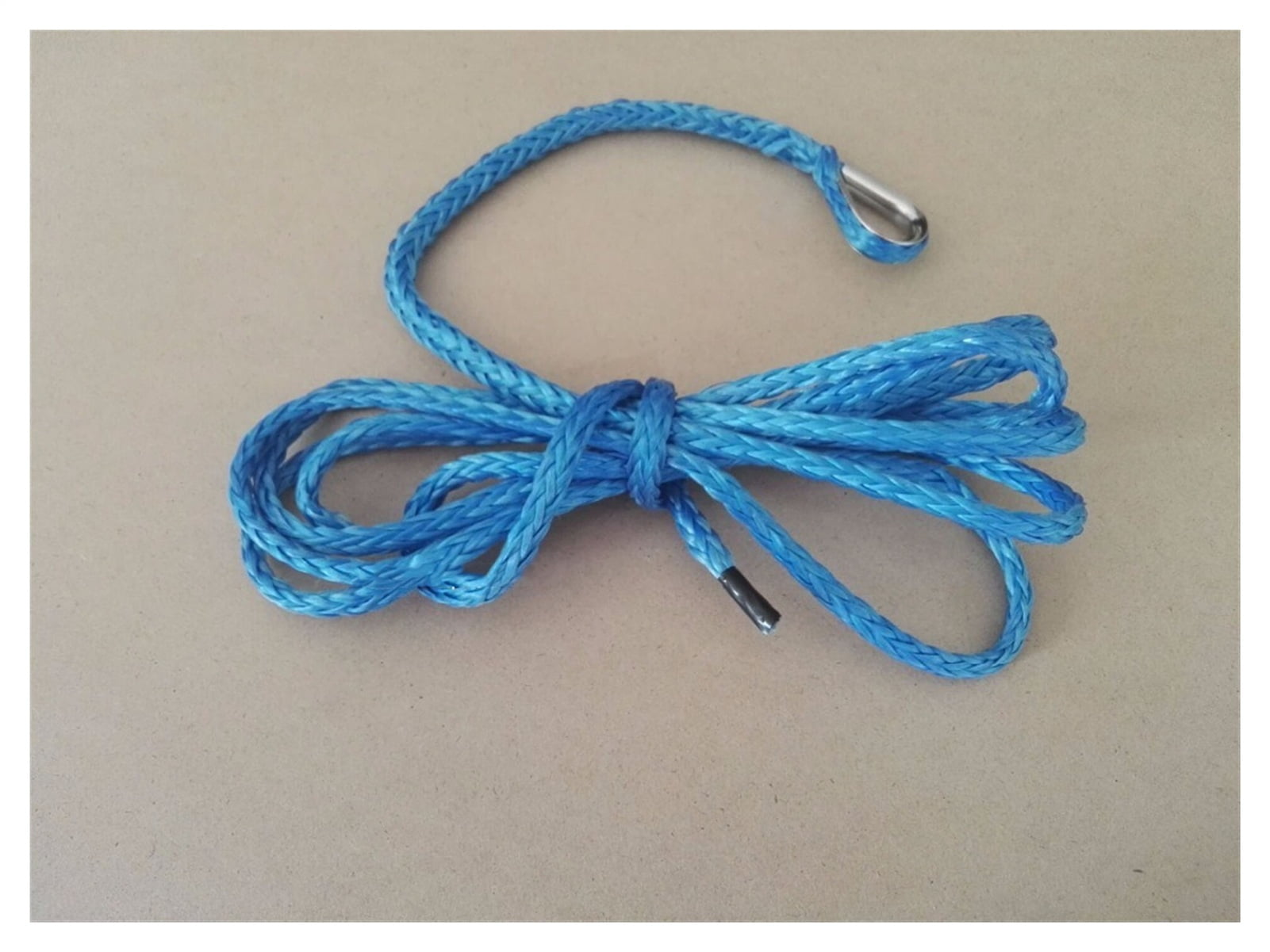 Blue 1/4"*10ft ATV Synthetic Plow Lift Rope,Off Road Rope, Snow Plow ...