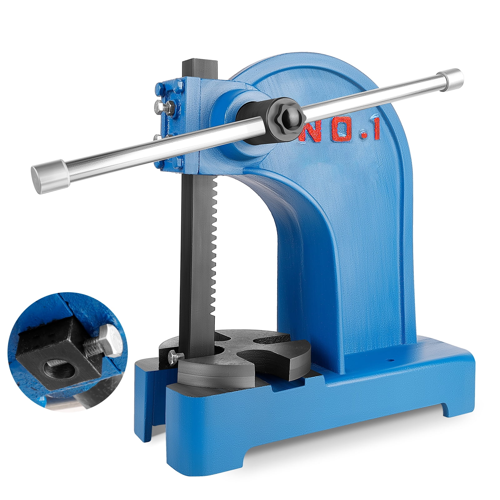 Blue 1 Ton Manual Arbor Press, 22 Lbs Desktop Lever Press, Maximum ...