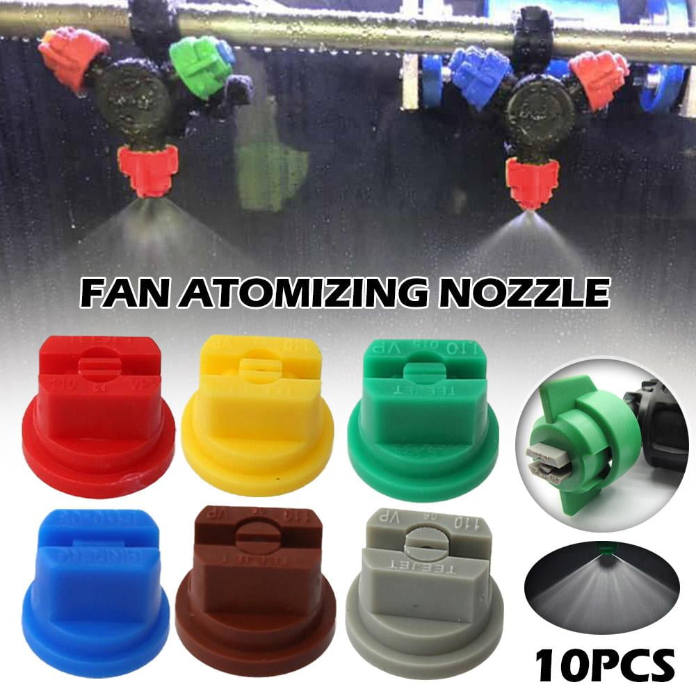 Blue 10pcs Fan-Shaped Atomizing Nozzle Plastic Agricultural Sprayer ...