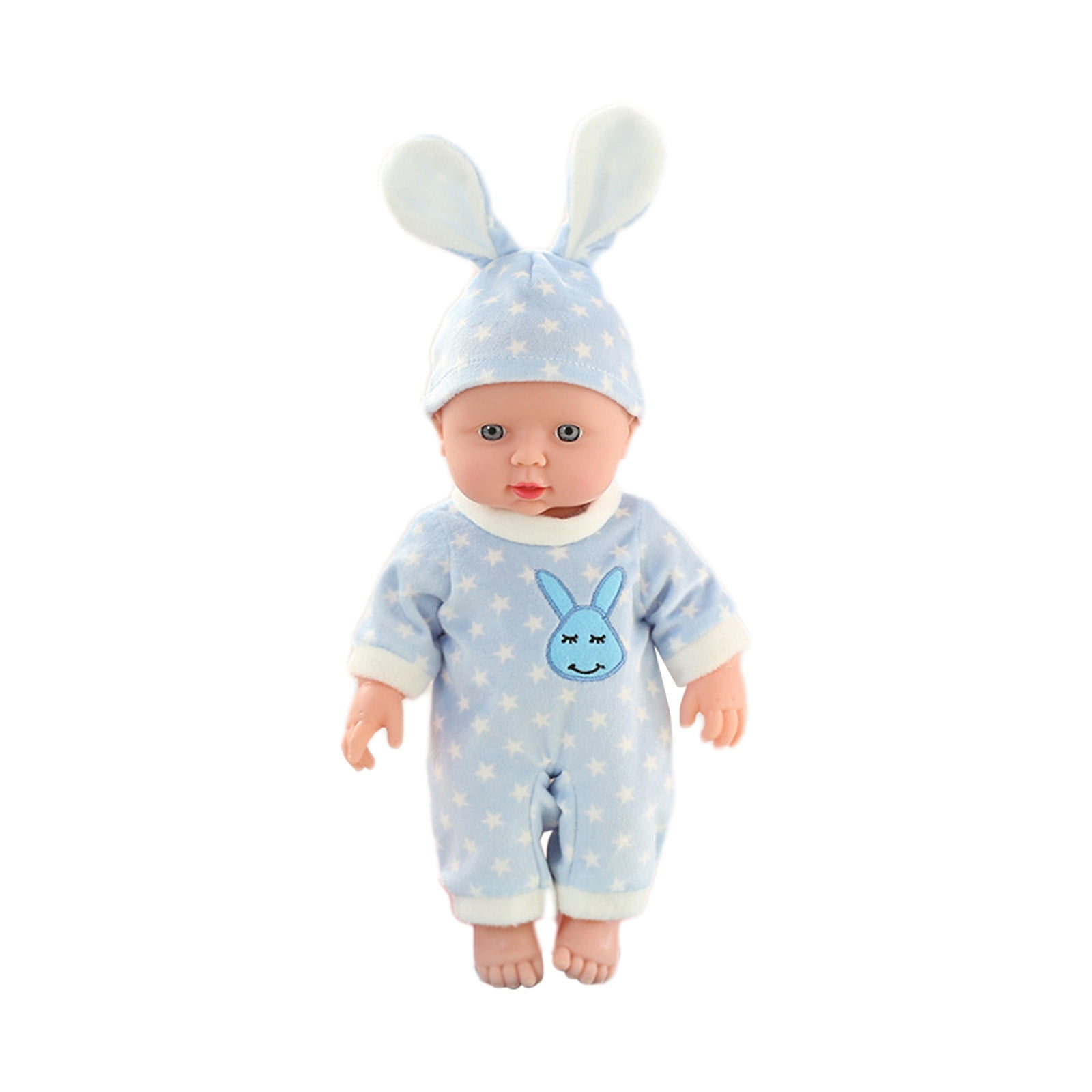 Blue 12 Inch Soft Vinyl Doll With Sound For Kids 30Cm Baby Doll Toy ...