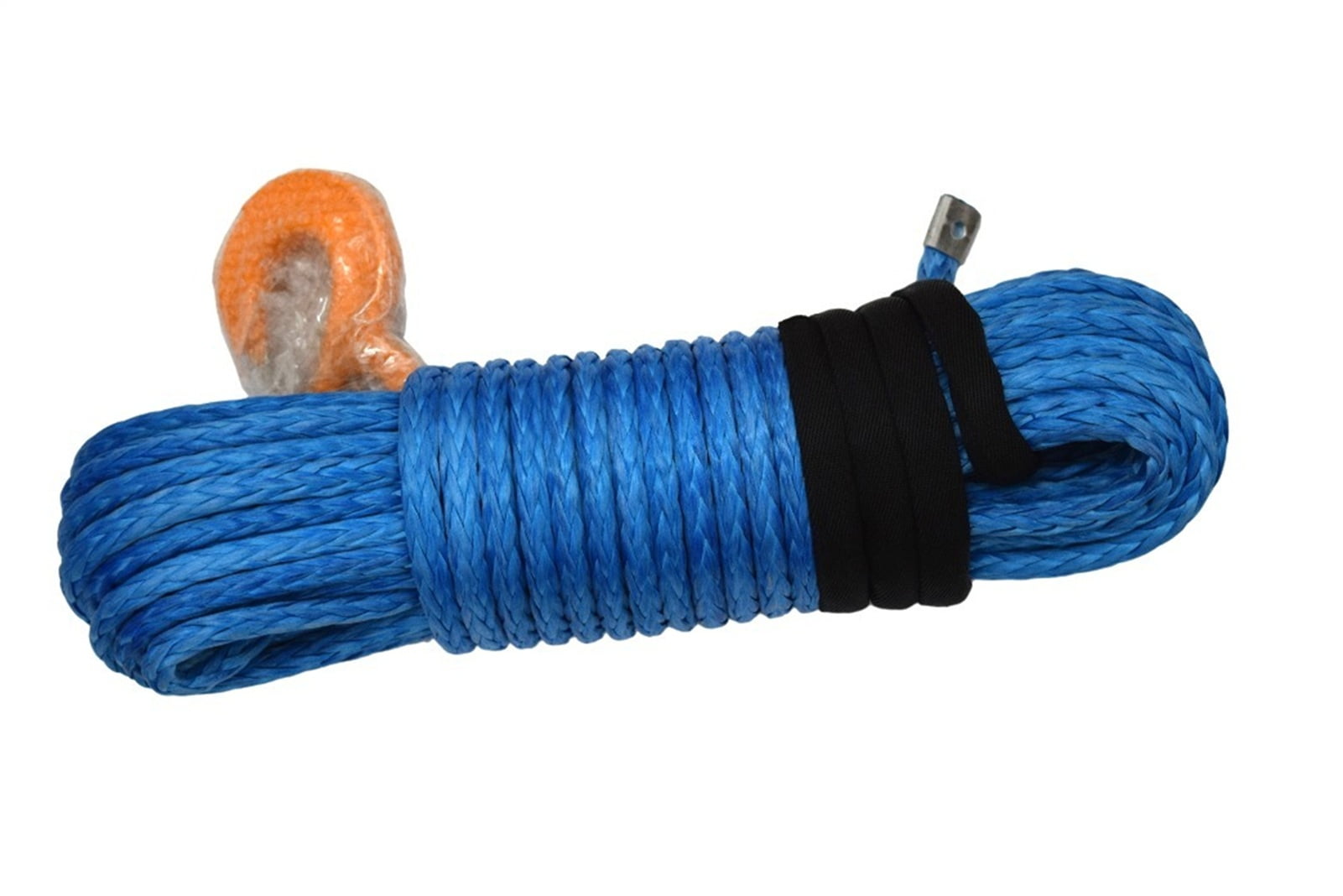 Blue 12mm*30m Synthetic Winch Rope With Hook,Plasma Rope,Kevlar Winch ...