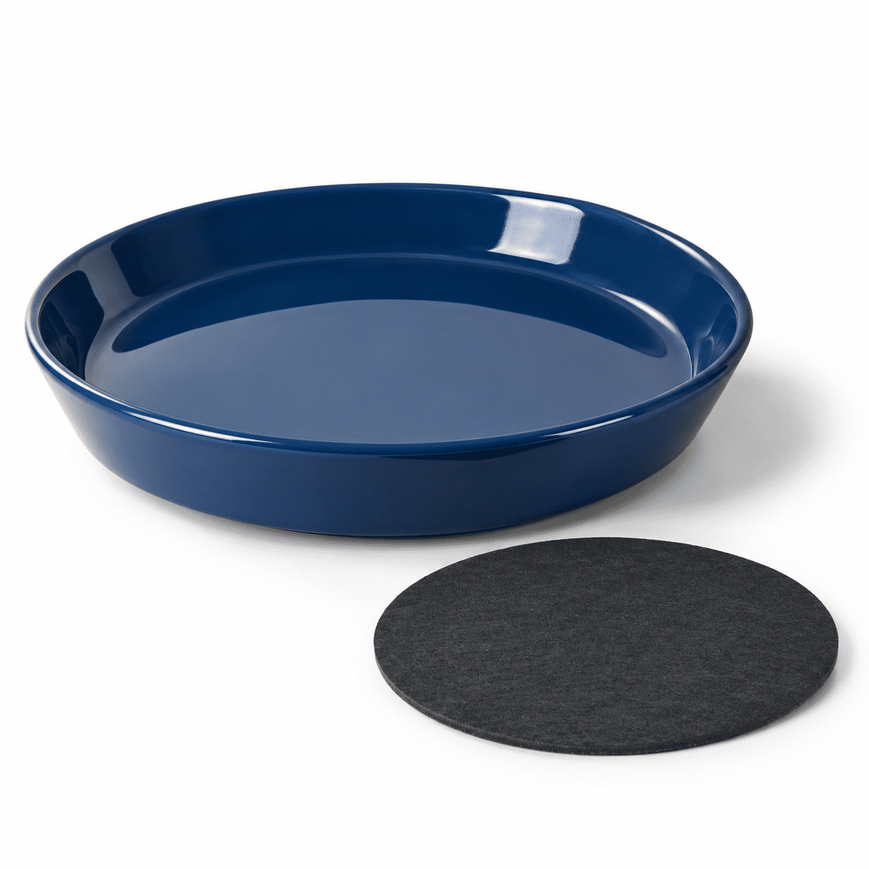 Blue 15 Inch (1 Pack) Ceramic Plant Saucer Tray for Indoor Outdoor ...